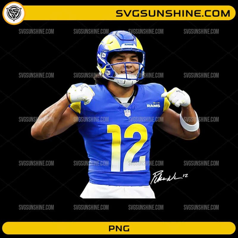 Puka Nacua Los Angeles Rams PNG | NFL Football Player PNG Transparent