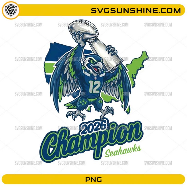 2026 Seattle Seahawks Champion Football PNG | Seattle Seahawks Victory ...