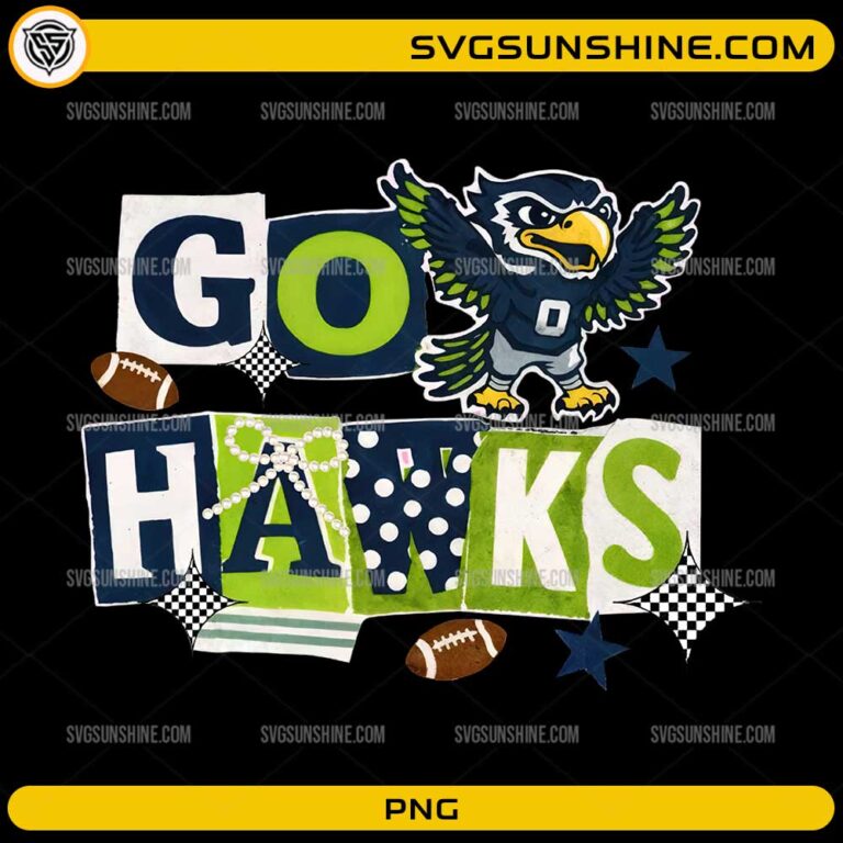 Go Hawks PNG Design | Cute Seattle Seahawks Football Mascot PNG