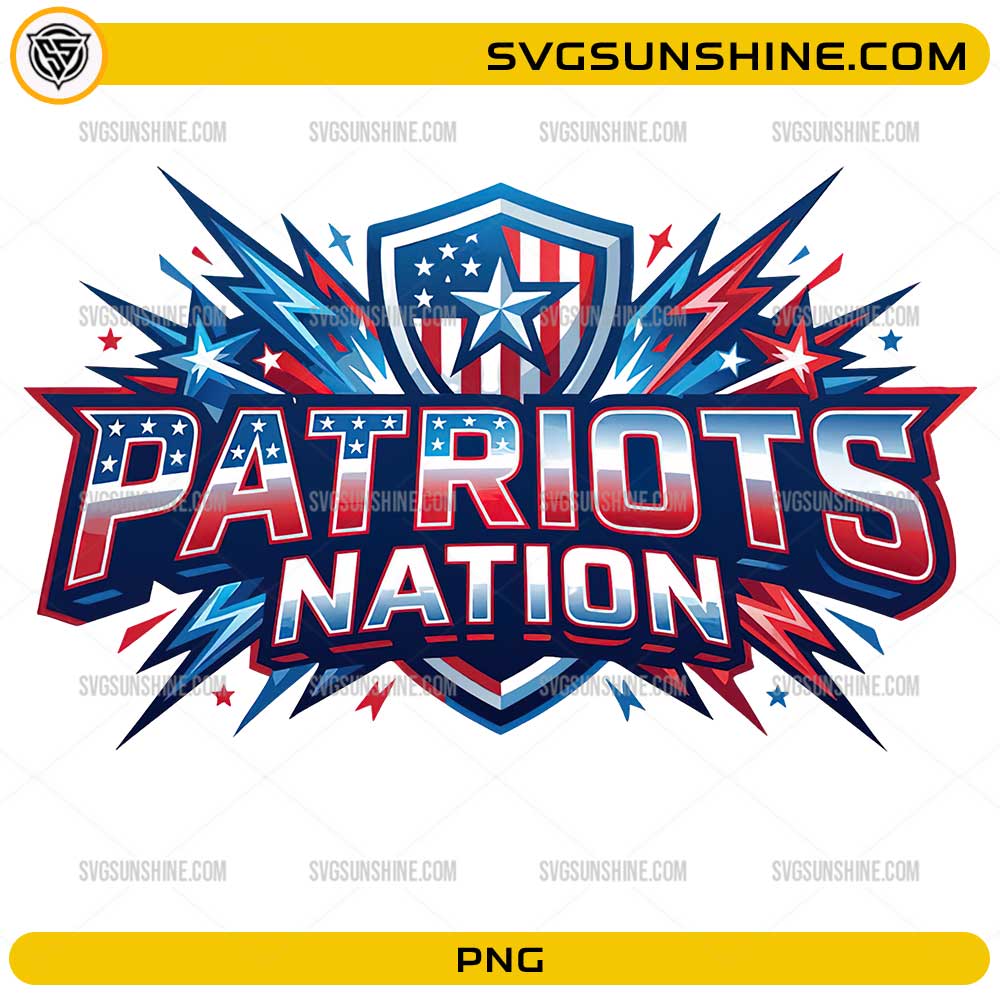 Patriots Nation PNG – New England Patriots Shield Football Fan Art Design