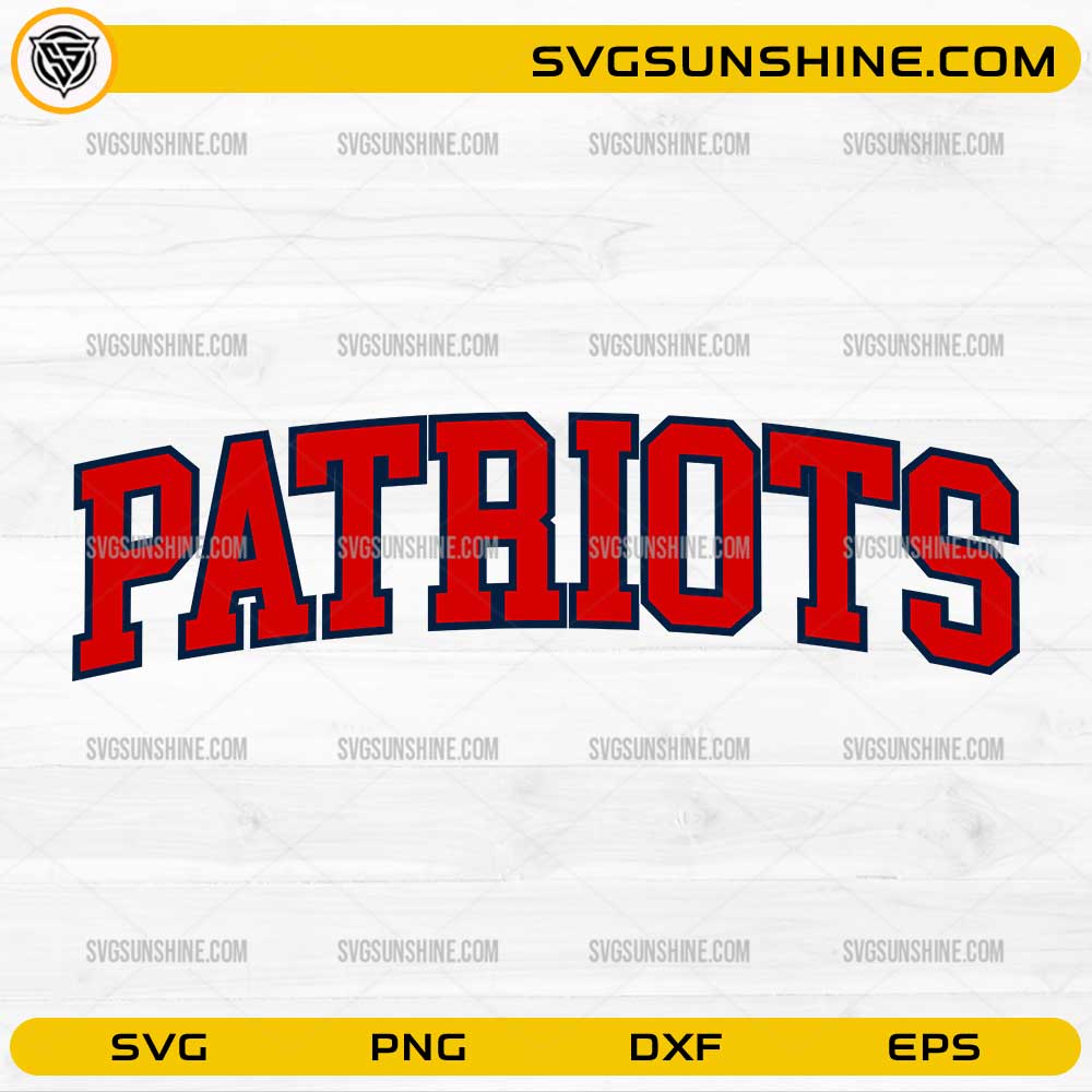 Patriots SVG – New England Patriots Varsity Football Text Logo Design
