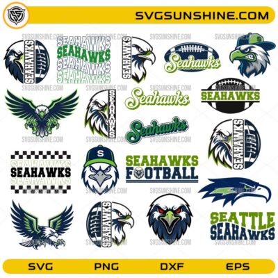 Seattle Seahawks SVG Bundle | Seattle Seahawks Football Logo & Mascot ...