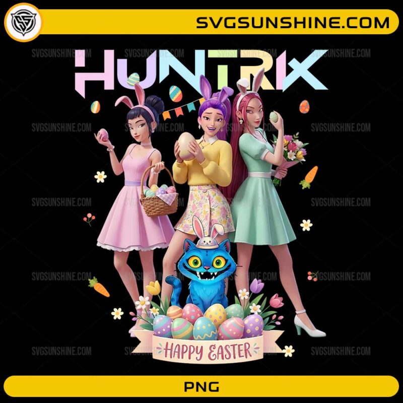 Huntrix Happy Easter PNG – KPop Demon Hunters Easter Bunny Girls ...