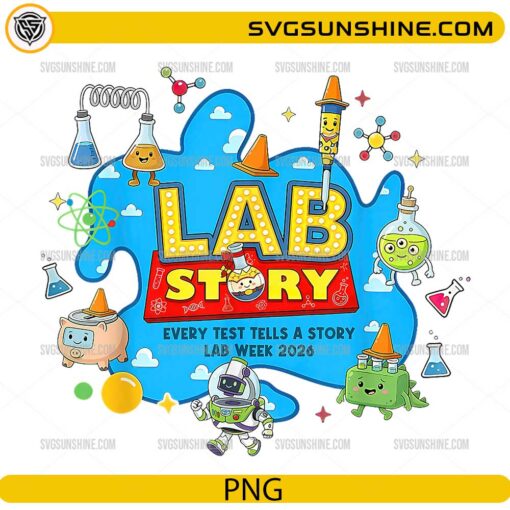 Lab Story Lab Week 2026 PNG – Cute Science Lab Week Cartoon PNG Design