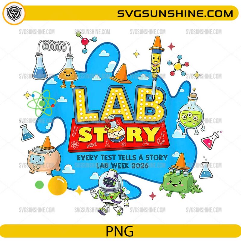 Lab Story Lab Week 2026 PNG – Cute Science Lab Week Cartoon PNG Design