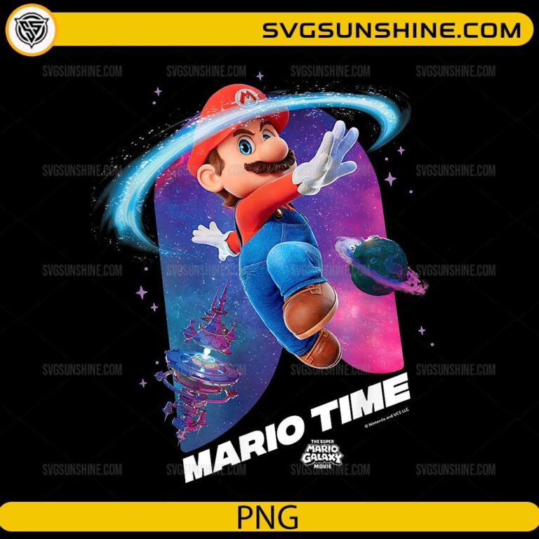 Mario Time PNG – The Super Mario Galaxy Movie Design