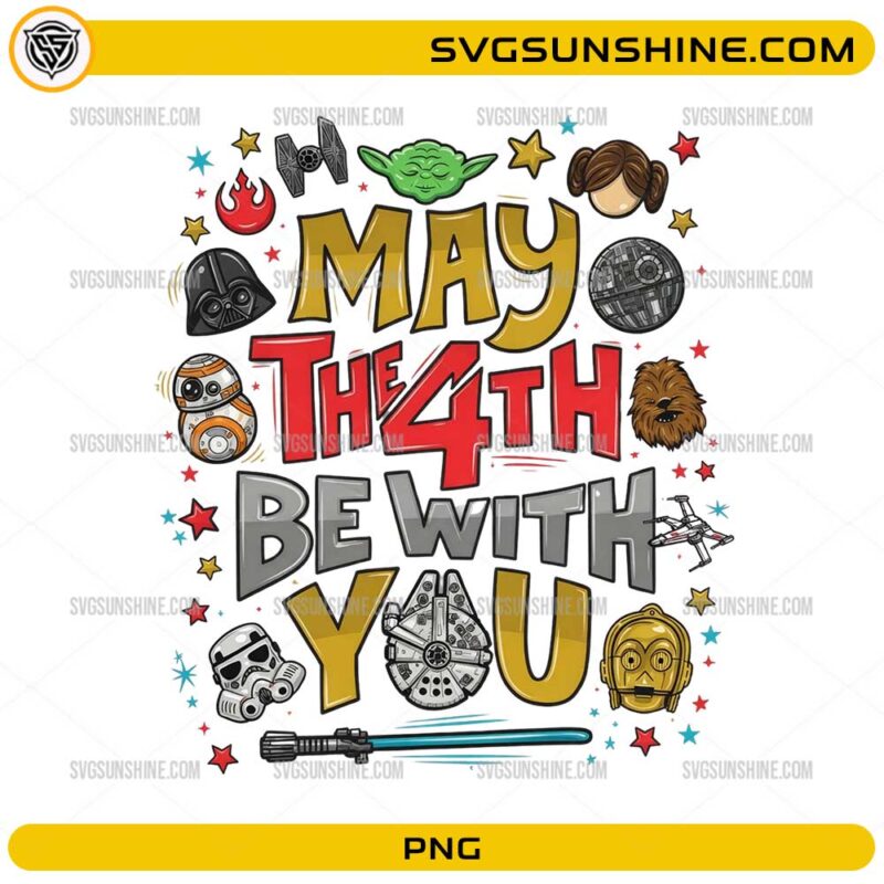 May The 4th Be With You PNG – Funny Space Inspired Quote Design